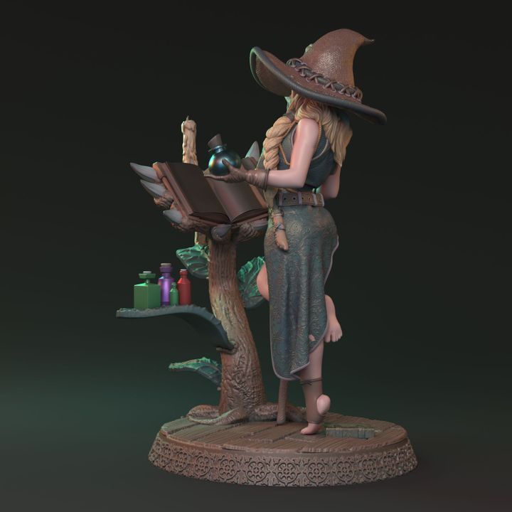 3D Printable Mysterious witchcraft of Lionila Alana Rotensfeld + NSFW + diorama by 42studio